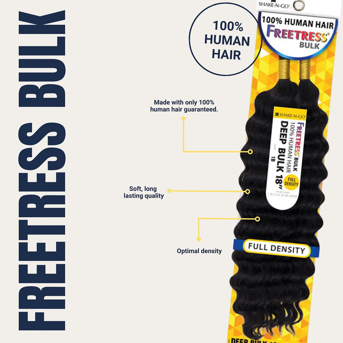 FreeTress 100% Human hair DEEP BULK 18" – SuperBeautyME305