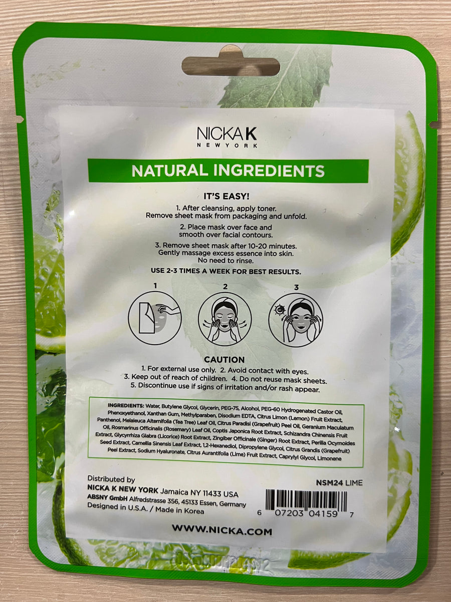 K-Beauty Rejuvenating Lime Facial Sheet Mask – SuperBeautyME305