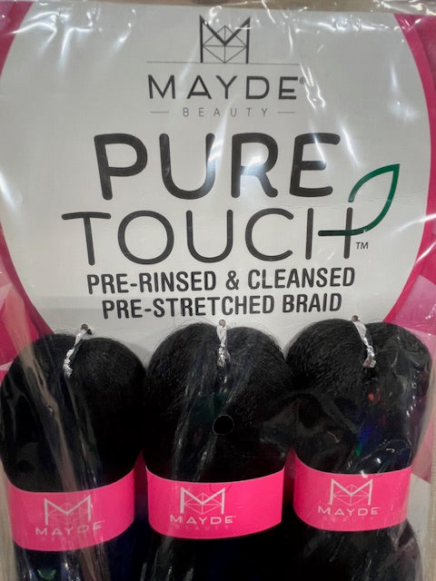 Mayde Pre-Rinsed & Cleansed Pre-Stretched Braid 3X Pure Touch Braid 52 ...
