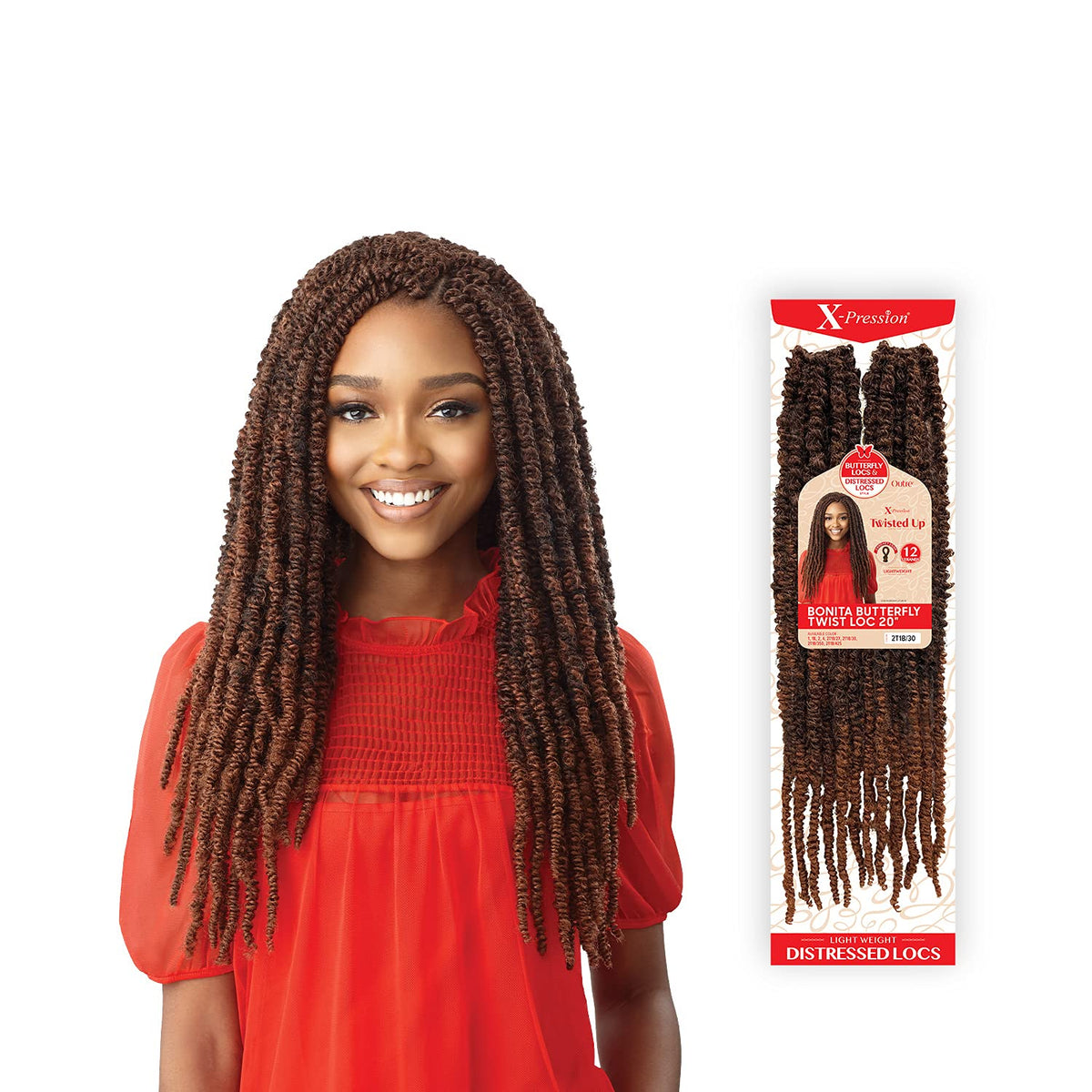 Outre Crochet Braids X-Pression Twisted Up Bonita Butterfly Twist Locs ...
